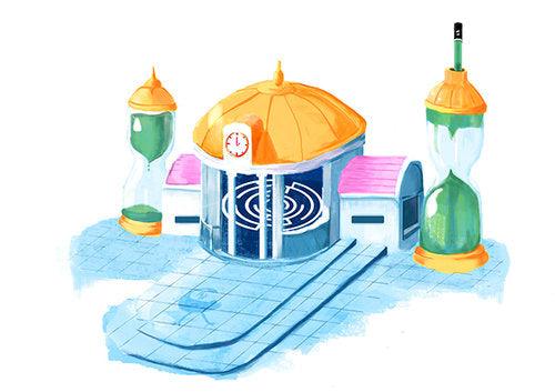 The Hyperbolic Time Chamber